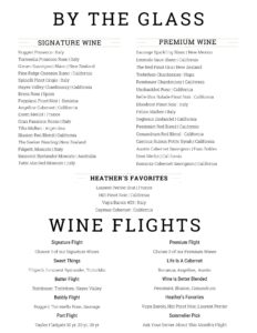 Menu - Vineyard Market